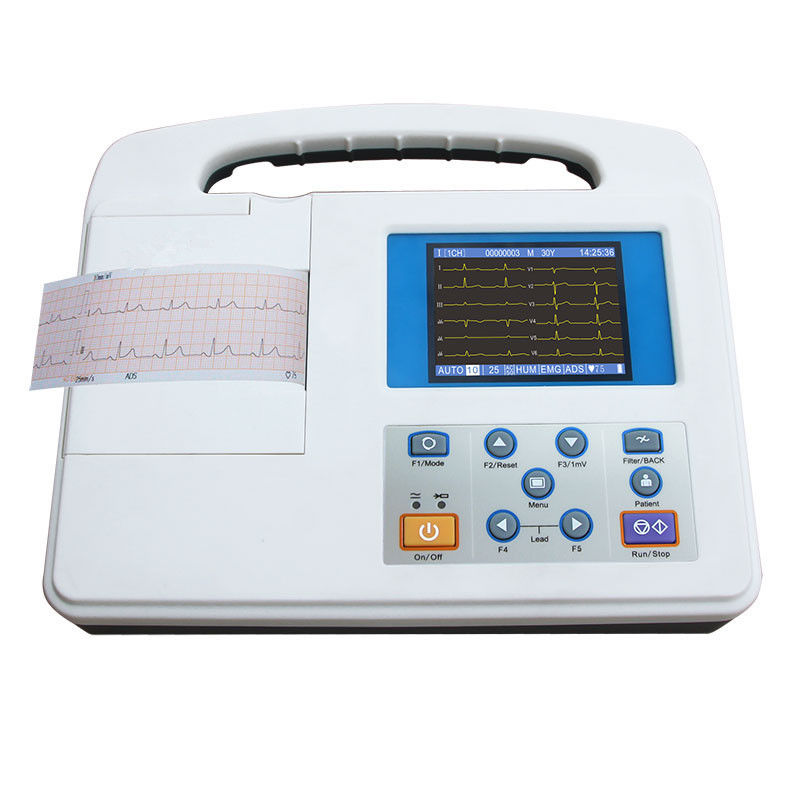 Single channel ECG Monitoring System 12 Leads Record 3.5 Inch Color ...