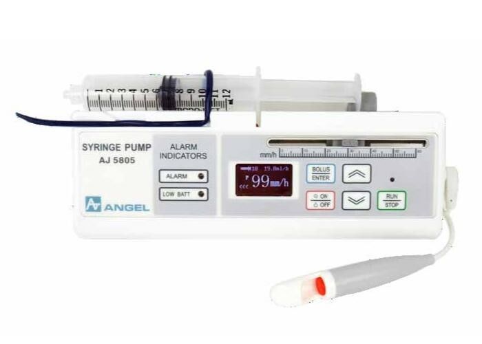 Medical Portable Single - Use Syringe Pump Infusion Rate 1~99mm / hr ...