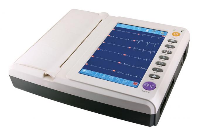 Touch Display , 12 Leads ECG Monitoring System 12 Channel Format Recording
