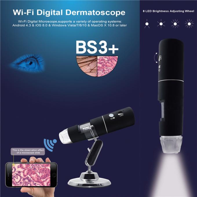 Magnifier 1000 Times Handheld Video Dermatoscope Wireless Skin And Hair ...