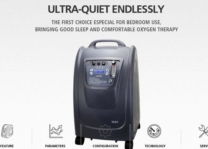 10L Flow Rate 220V Oxygen Concentrator Humidifier With Heat Balance ...