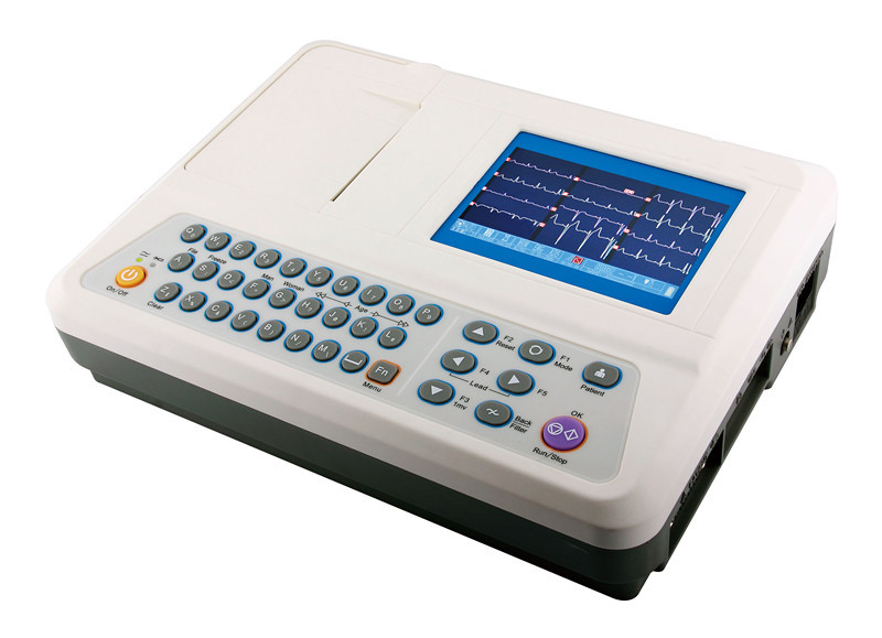 12 Leads Synchronously Acquisition Display ECG Monitoring System 3 Channel